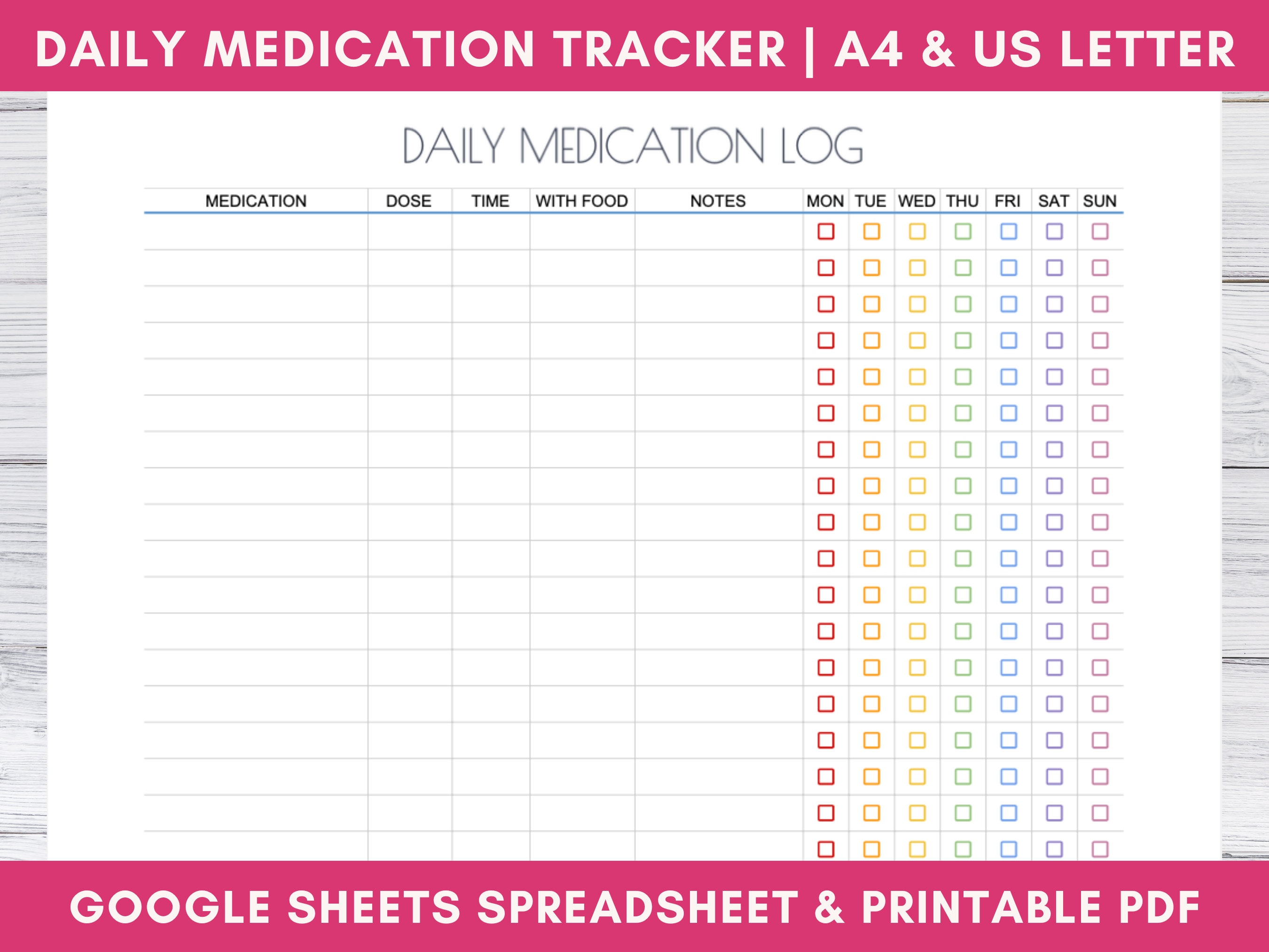 Editable Medication Tracker Printable Medication Schedule Medical ...