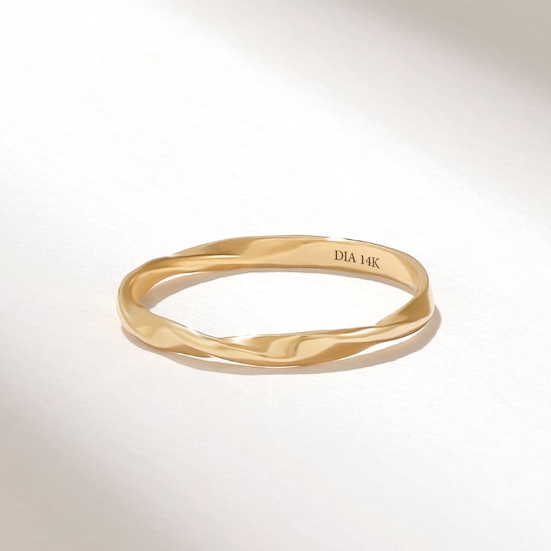 Wedding Band Twist 2mm - Etsy UK