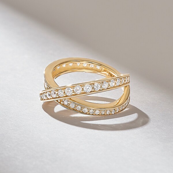 Overlapping Ring - Etsy