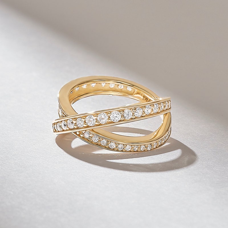 Overlapping Ring - Etsy