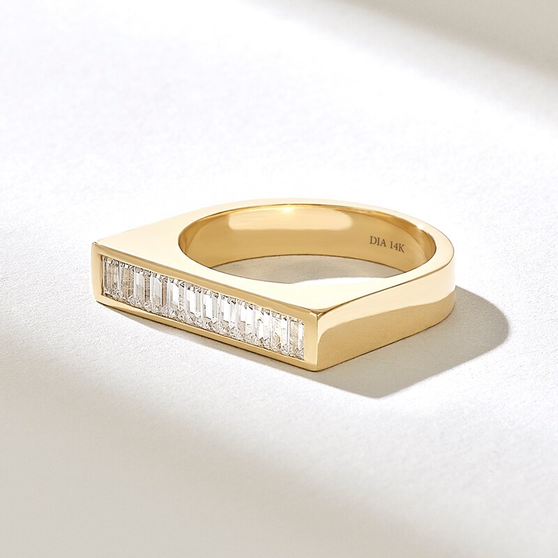 Diamond Bar Ring - Etsy