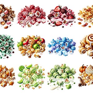 Candy Popcorn Clipart Caramel Chocolate Cotton Candy Smores Churro ...