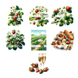 Watercolor Strawberry Clipart Food Ice Cream Clipart Summer Clipart Ice Cream Cone PNG ...