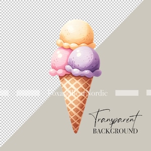Watercolor Ice Cream Clipart Summer Clipart Truck Ice Cream Scoop Ice ...