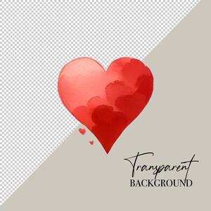 Watercolor Heart Clipart Heart PNG Valentines PNG Watercolor Clipart ...