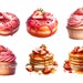 Watercolor Strawberry Clipart Food Ice Cream Clipart Summer Clipart Ice ...