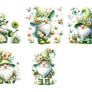 Watercolor Spring Gnome Clipart Pastel Gnome PNG Garden Gnome Clip Art ...