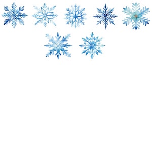 Snowflake PNG Watercolor Clipart Winter PNG Commercial Use Watercolor ...