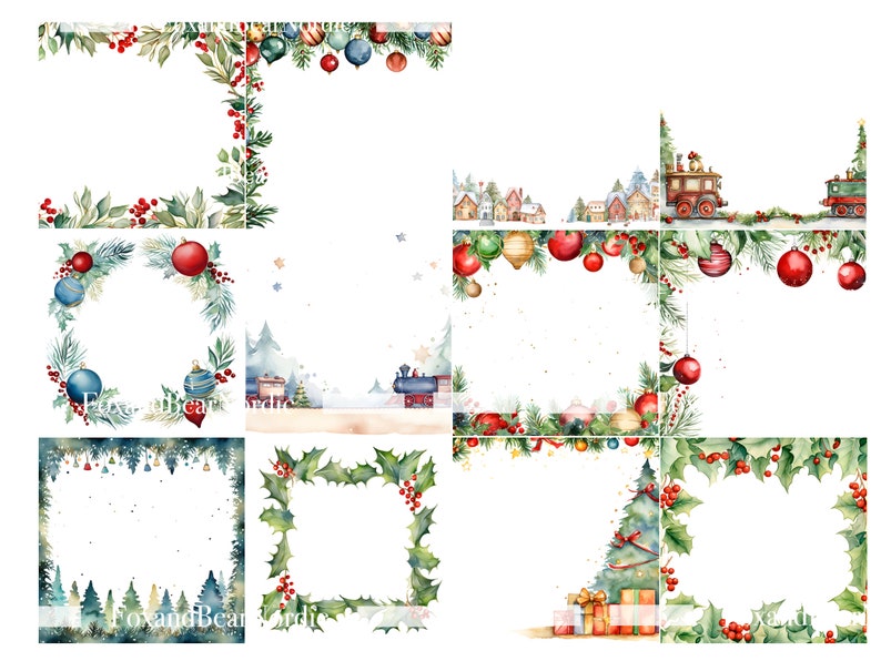 Christmas Border Frame Wreath Christmas Clipart Christmas Ornament Png ...