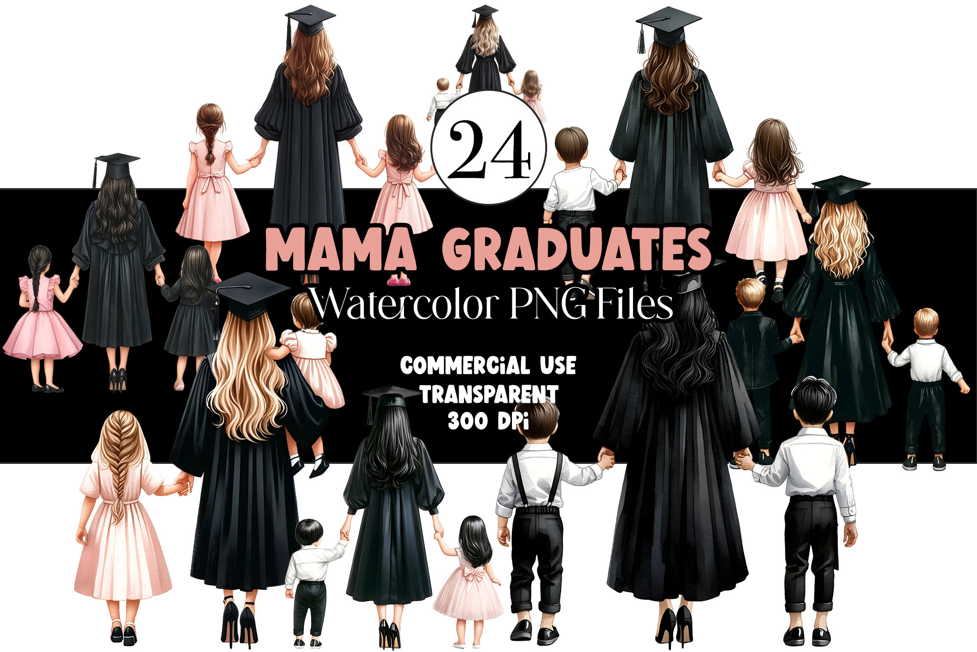 Watercolor Mama Graduation PNG Doctor Graduation Clipart Graduation ...