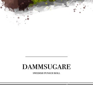 Swedish Fika Dammsugare Digital Print | Swedish Punsch Roll Pastry ...