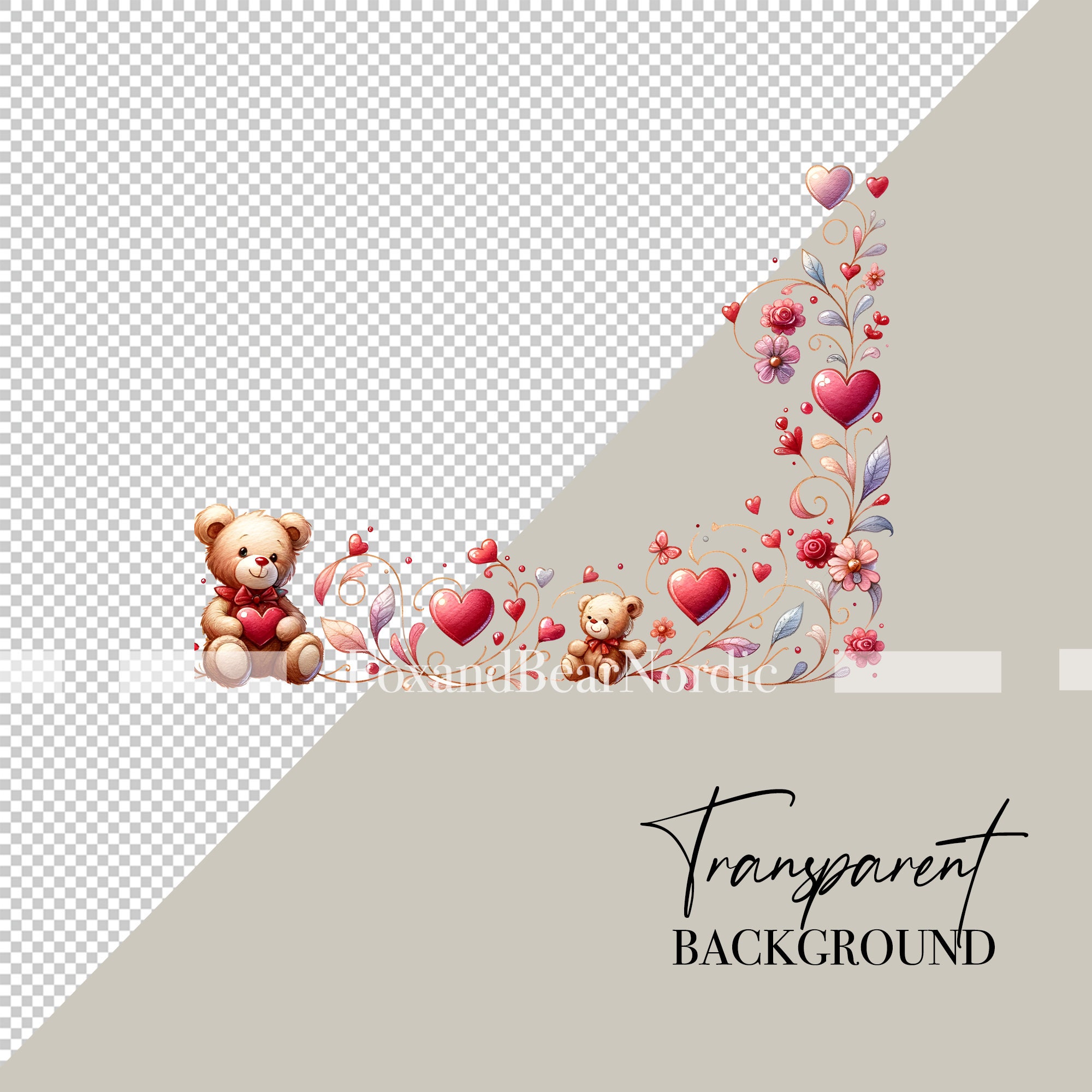 Valentine Border Watercolor Border Clipart Valentine Graphics ...