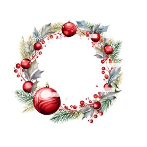 Christmas Border Frame Wreath Christmas Clipart Christmas Ornament Png ...