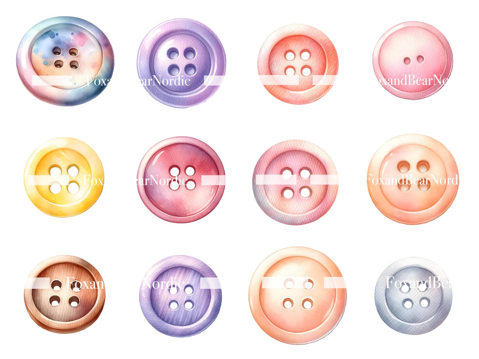 Watercolor Crochet Clipart Button Clipart Sewing Clipart Crochet PNG ...