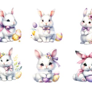 Watercolor Easter Bunny PNG Rabbit Bunny Clipart Pastel Easter PNG ...