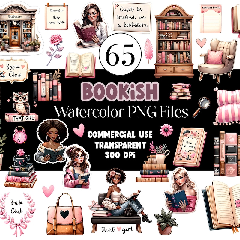 Bookish Stickers - Etsy