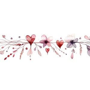 Valentine Border Watercolor Border Clipart Valentine Graphics ...