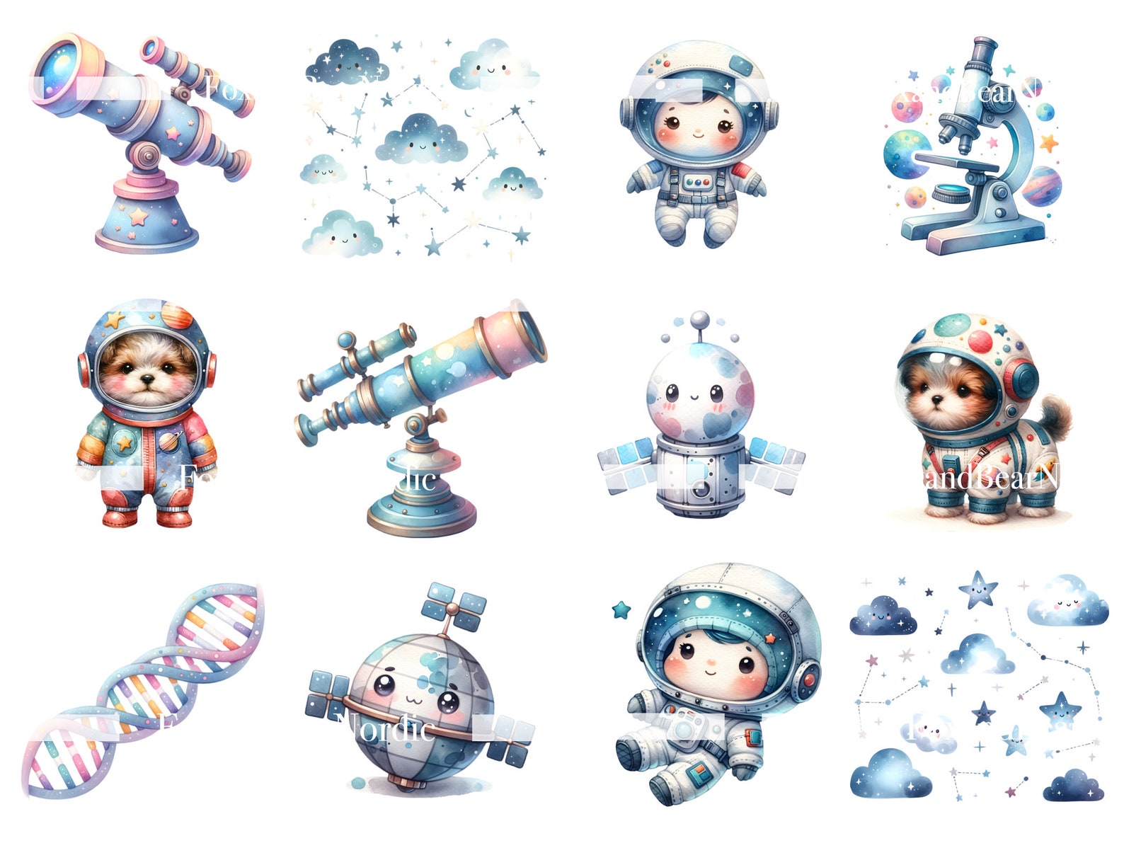 Outer Space PNG Galaxy Clipart Astronaut Clipart Space - Etsy