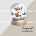 Christmas Snowglobe Clipart Watercolor Christmas Clipart PNG Reindeer ...