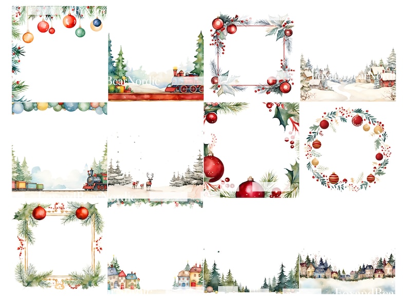 Christmas Border Frame Wreath Christmas Clipart Christmas Ornament Png ...