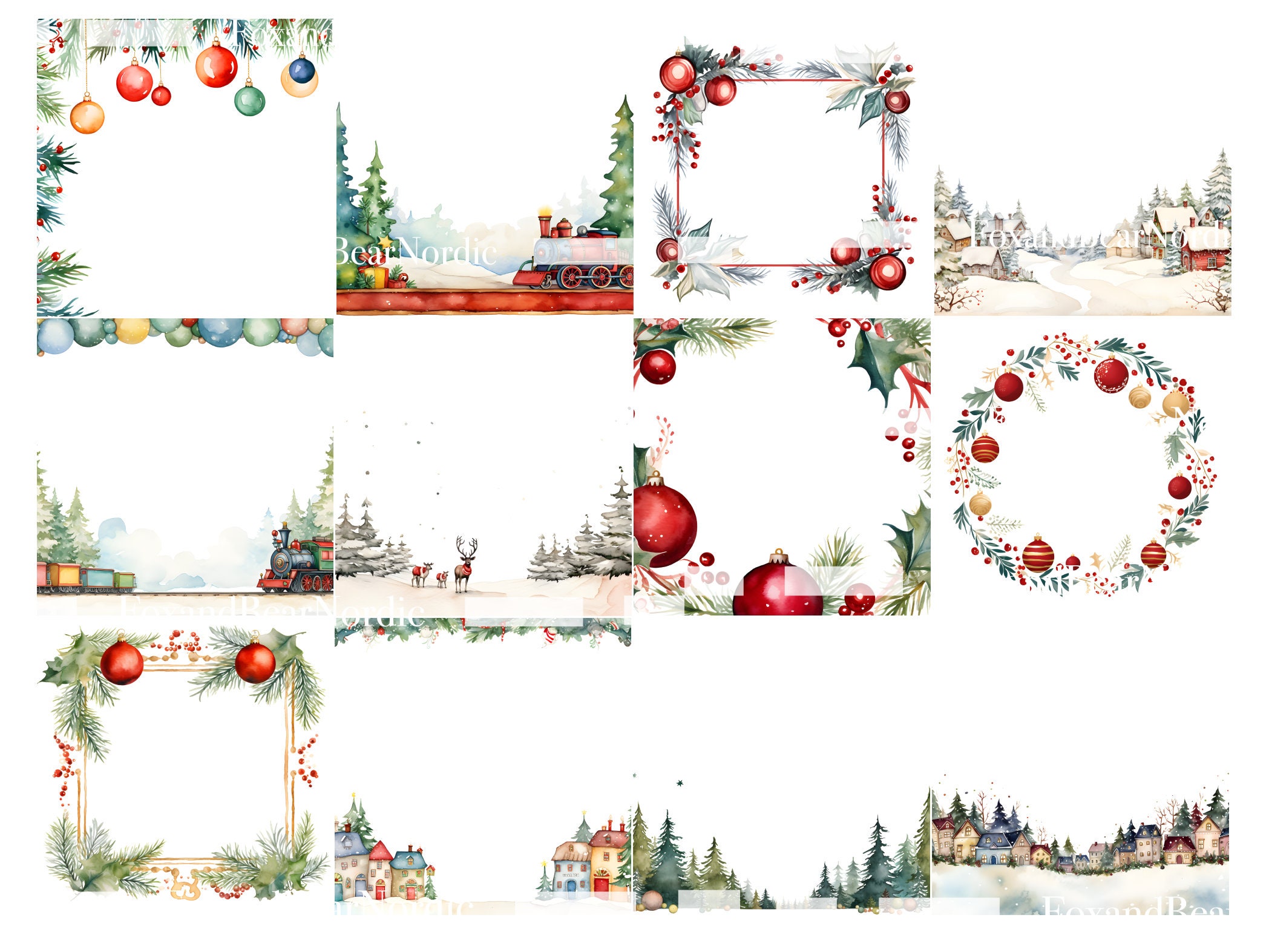 Christmas Border Frame Wreath Christmas Clipart Christmas Ornament Png ...