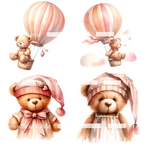 Watercolor Teddy Bear Clipart Cute Teddy Bear Clip Art Teddy Bear PNG ...
