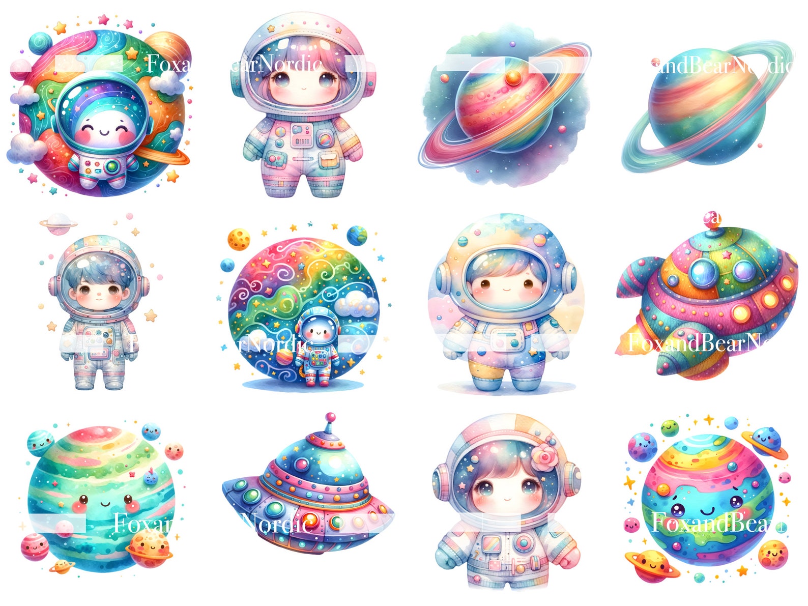 Outer Space PNG Galaxy Clipart Astronaut Clipart Space - Etsy