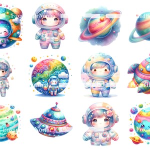 Outer Space PNG Galaxy Clipart Astronaut Clipart Space Birthday PNG ...