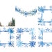 Snowflake Border Watercolor Clipart Winter PNG Commercial Use ...