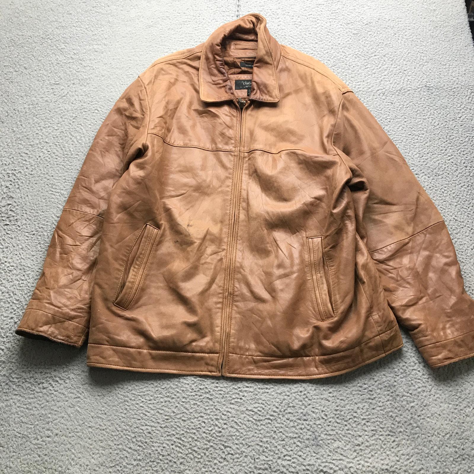 Vintage Claiborne Mens Leather Jacket - Etsy Vintage Claiborne Mens Leather Jacket - Etsy