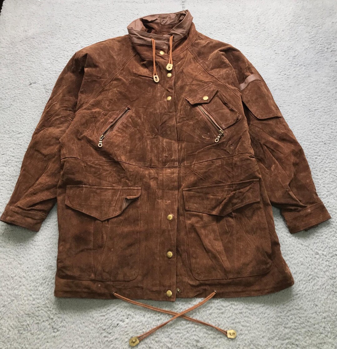 Vintage Lew Magram Leather Jacket Women's Coat Large L Long Sleeve ...