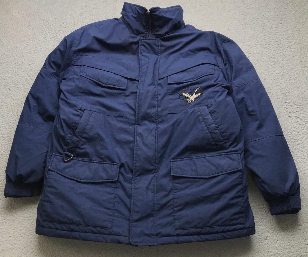 Vintage Triple FAT Goose Down Quilted Lined Parka Puffer Jacket Mens M ...