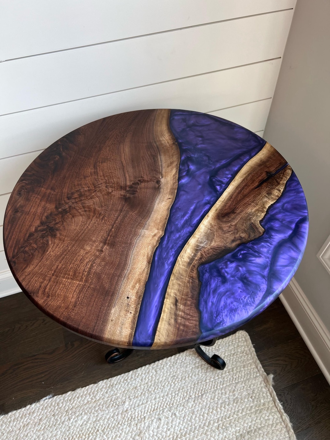 Custom Live Edge Epoxy 24-46" Round Walnut | Cherry | Maple | TABLE TOP ...