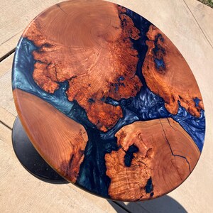 Custom Live Edge 36 Round Walnut Cherry Burl Maple Bistro Table Dining ...