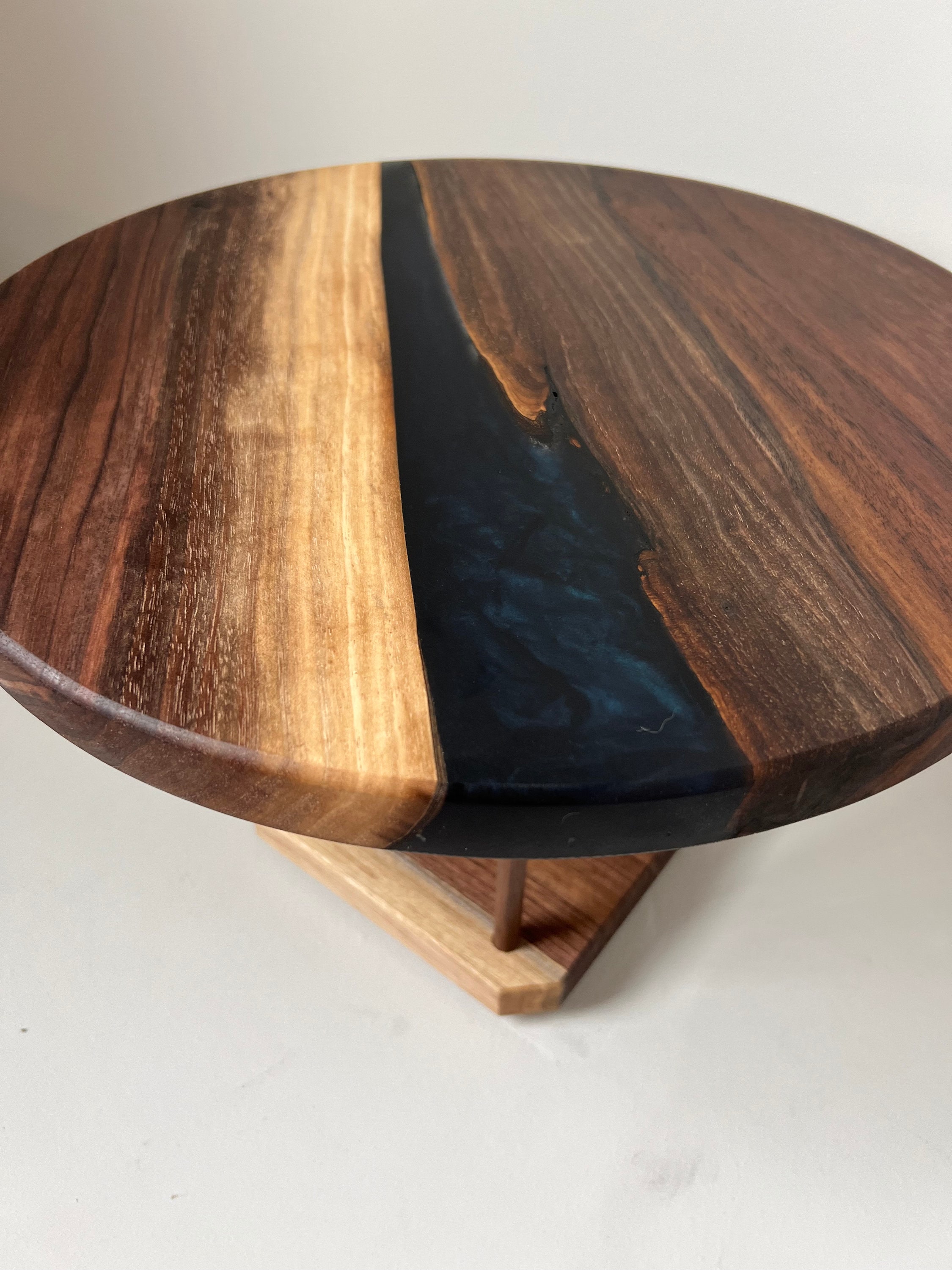 Pizza Riser Food Display Epoxy River and Walnut - Etsy