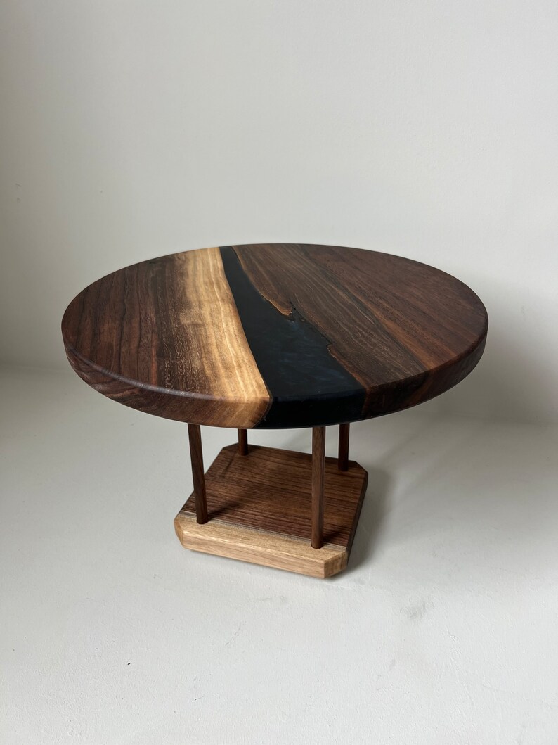 Pizza Riser Food Display Epoxy River and Walnut - Etsy