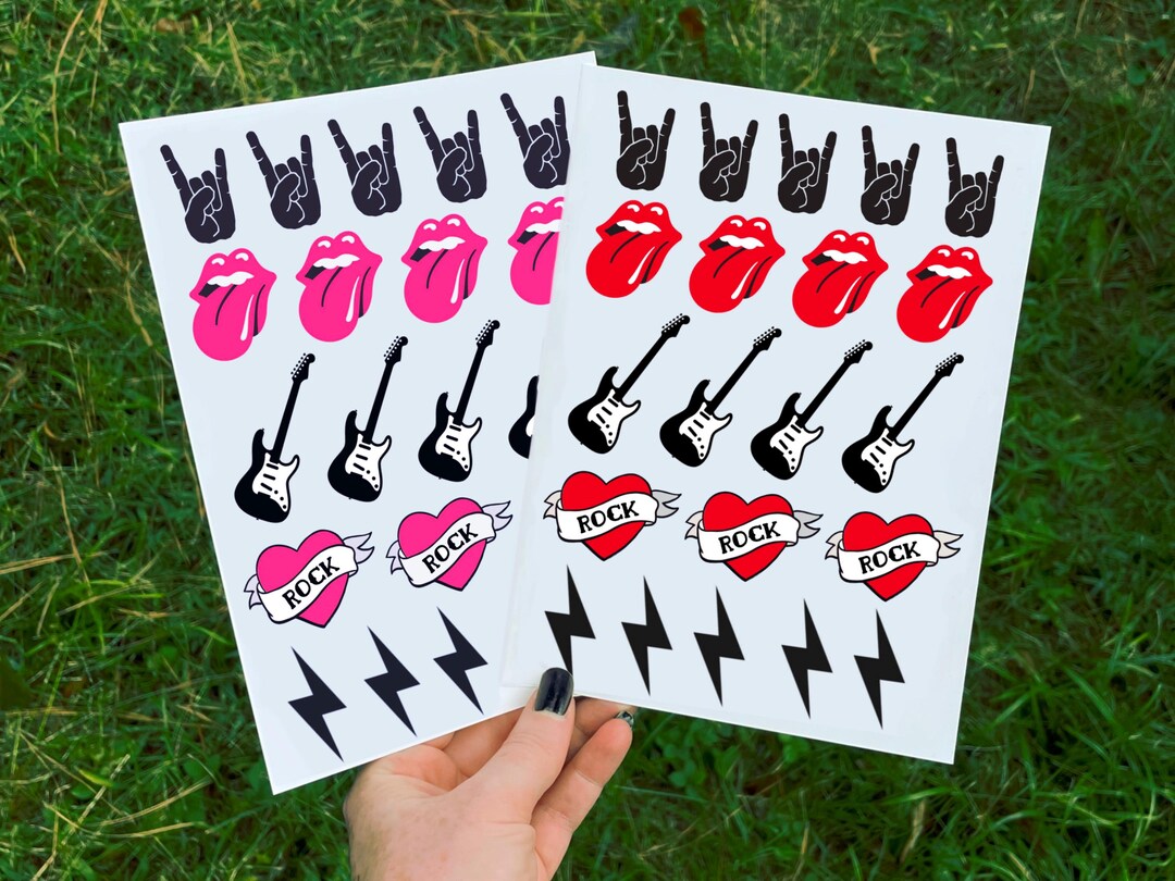 Rock Theme Tattoos, One Rocks Temporary Tattoos, Born 2 Rock Party ...