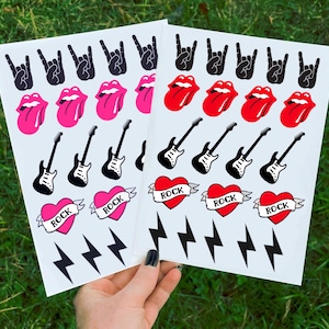 Rock Theme Tattoos, One Rocks Temporary Tattoos, Born 2 Rock Party ...