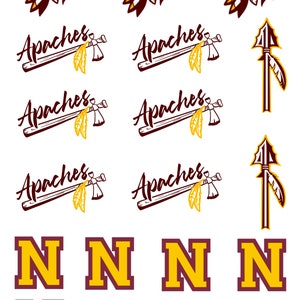 Custom School Spirit Tattoos Temporary Tatsyour Mascot Your - Etsy