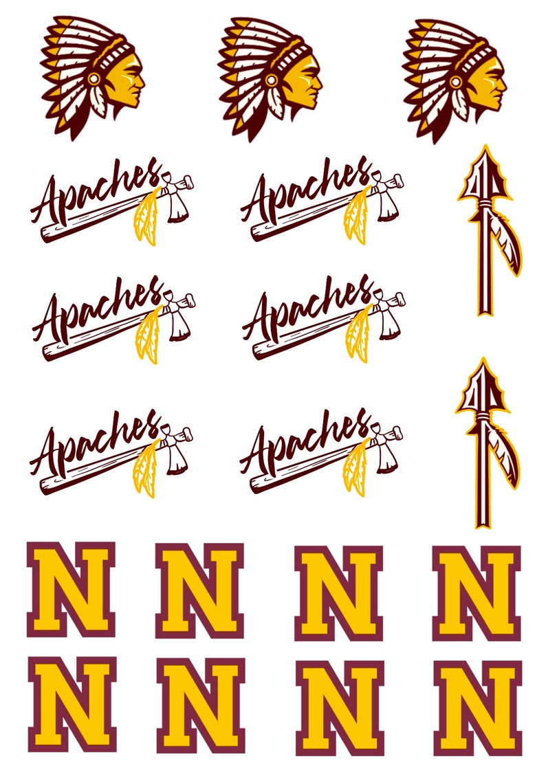 Custom School Spirit Tattoos Temporary Tatsyour Mascot Your - Etsy