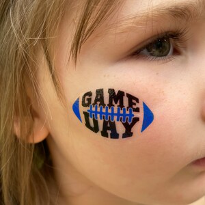 Game Day Football Tattoos, Temporary Tattoos, Choose Your Colors - Etsy