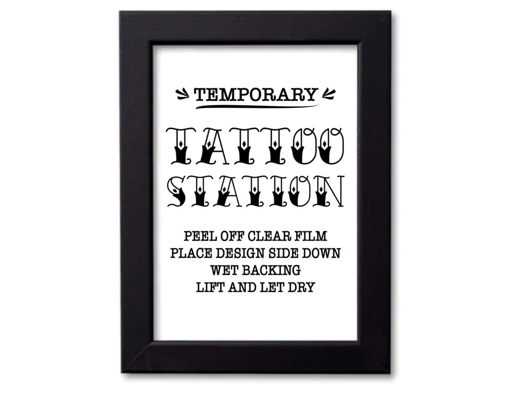 Tattoo Station Sign- Digital Download-party Sign- Easy Print - Etsy