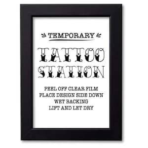 Temp Tattoo - Etsy