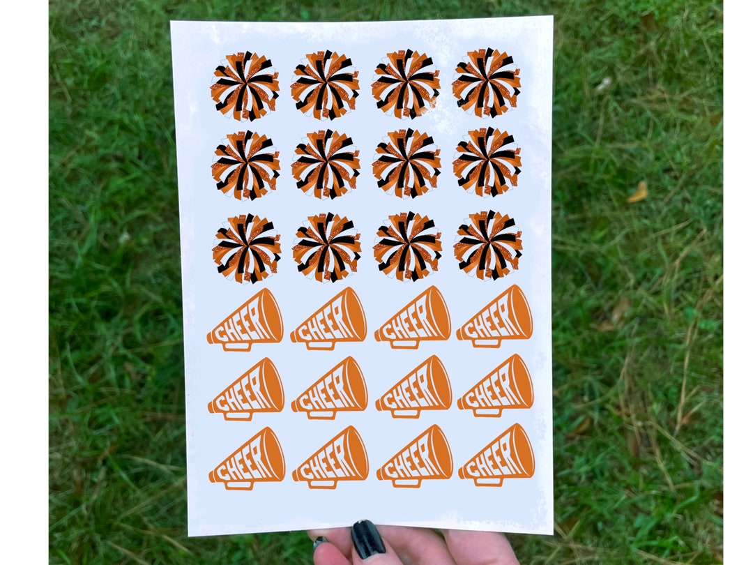 Custom Cheer Tattoos - Temporary Tats, Spirit Tats, Choose Your Colors ...