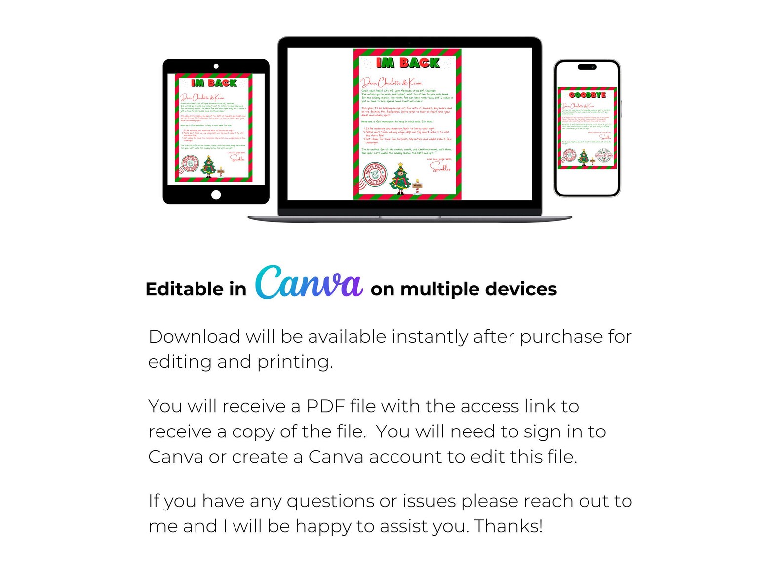 Editable Christmas Elf Arrival & Departure Letters | Elf Letters ...