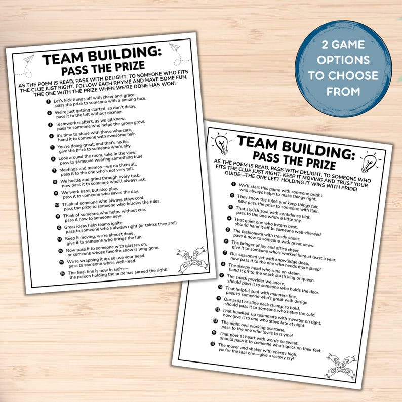 Pass the Prize Game, Team Building Activity, Icebreaker Pass the ...