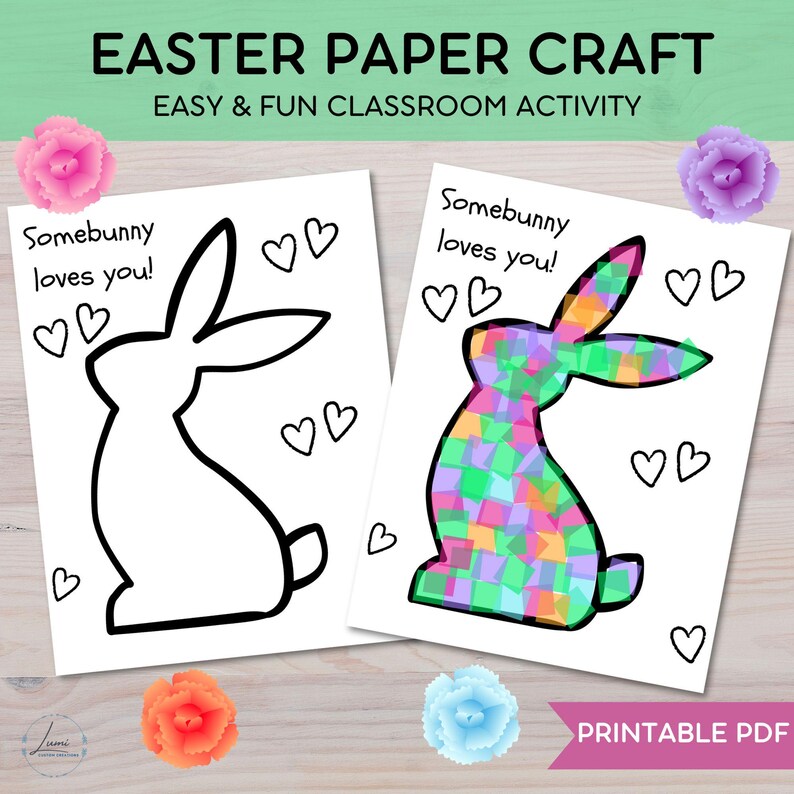 Somebunny Loves You Paper Craft Activity Download, Daycare Church ...