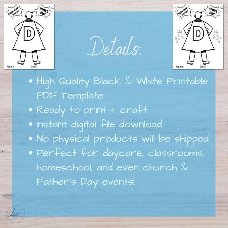 Fathers Day Paper Craft Activity Download, Daycare Church Classroom ...