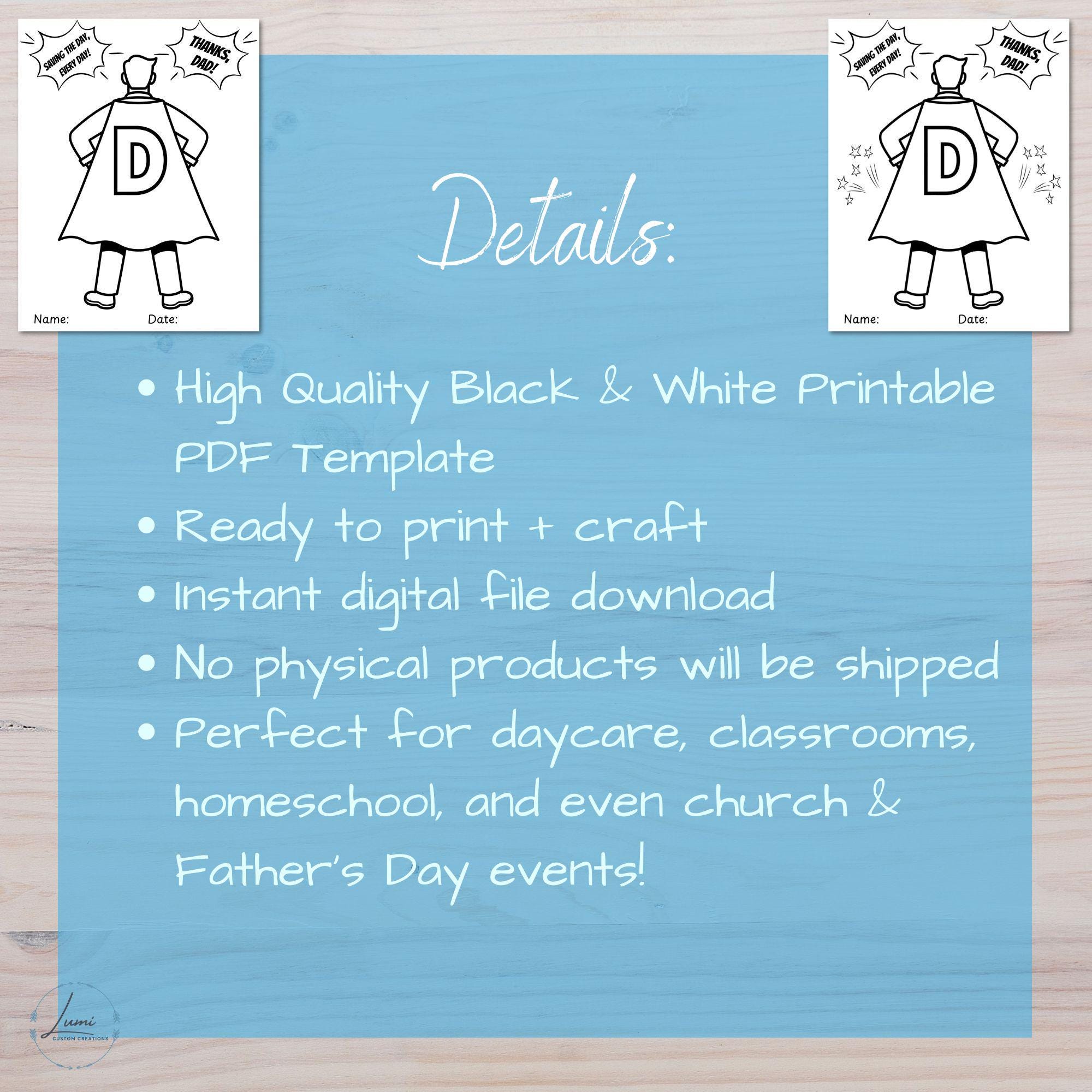 Fathers Day Paper Craft Activity Download, Daycare Church Classroom ...