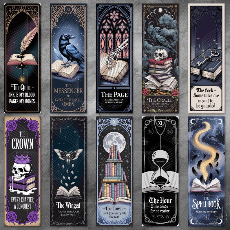 Romantasy Bookmark PNG, Dark Romance Printable Pdf, Fantasy Book Club ...
